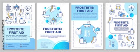 Frostbite First Aid Low Temperature Effect Brochure Template Flyer