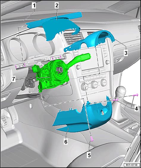 VW Passat Reparaturanleitung Ablagen Abdeckungen Innenausstattung