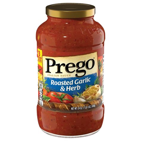 Prego Roasted Garlic And Herb Pasta Sauce Shop Pasta Sauces At H E B