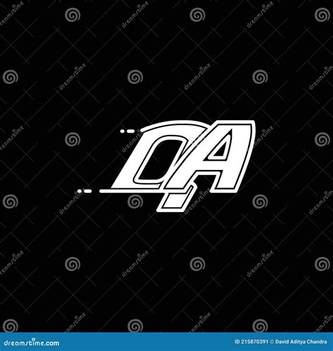 Initial QA Logo Design With Shape Style Logo Business Branding Stock Vector Illustration Of