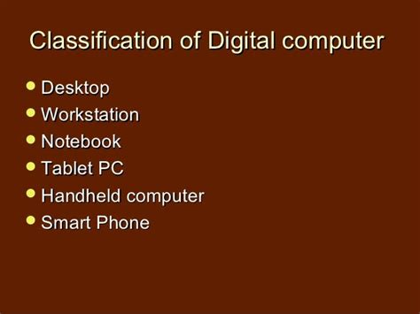 Classification Of Computer