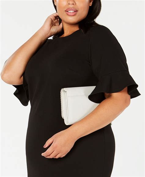 Calvin Klein Plus Size Ruffled Sleeve Sheath Dress Macys