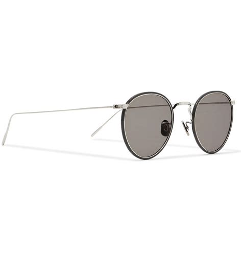 Eyevan 7285 Round Frame Acetate And Silver Tone Sunglasses Silver