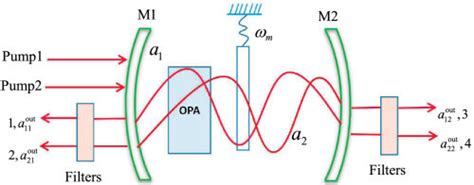 Sketch Of The System Two Cavity Modes Are Respectively Driven By Two