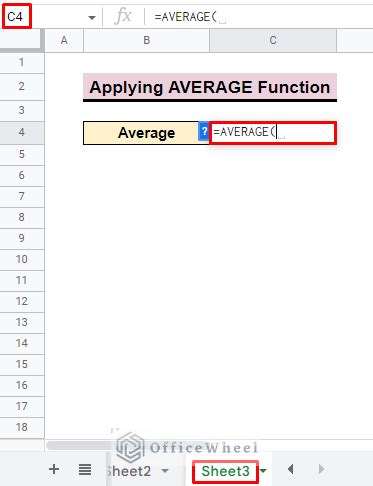How To Average Cells From Different Sheets In Google Sheets