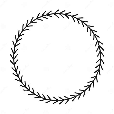 Floral Circle Round Border Flower Frame Ring For Decoration Ornament In