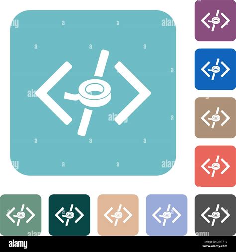 Software Patch White Flat Icons On Color Rounded Square Backgrounds Stock Vector Image And Art Alamy