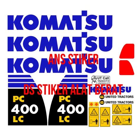 Jual Stiker Alat Berat Komatsu PC 400 LC 8 Sticker Excavator Shopee