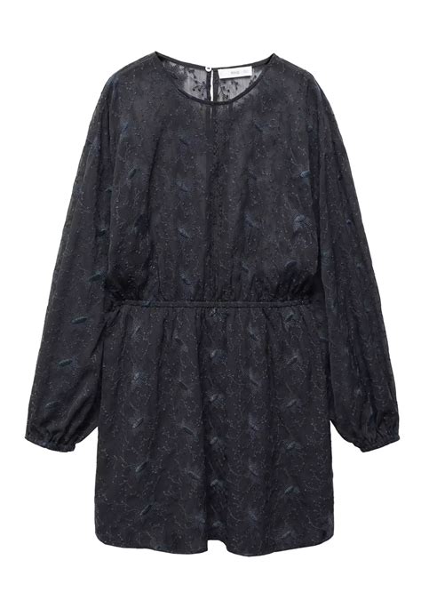 Jual Mango Puff Sleeved Embroidered Dress Original 2024 Zalora