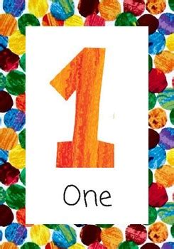 Eric Carle Number Cards By Passionate For Pupils TPT