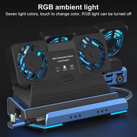 Fricese My Docking Station Dual Cooling Fan K Hz For Steam Deck Oled Rog X Legion Go