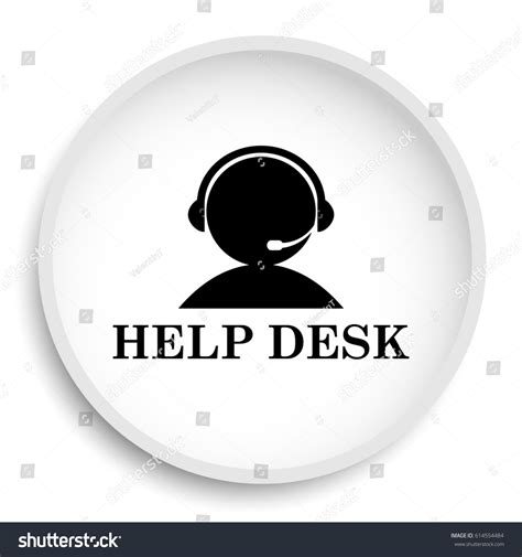 헬프데스크 아이콘흰색 배경에 있는 헬프데스크 웹 스톡 일러스트 614554484 Shutterstock