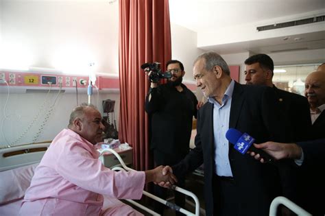 حضور دکتر پزشکیان در بیمارستان قلب تهران دکتر مسعود پزشکیان رئیس