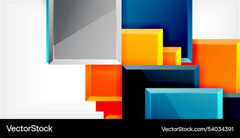 Colorful Squares And Rectangles Royalty Free Vector Image