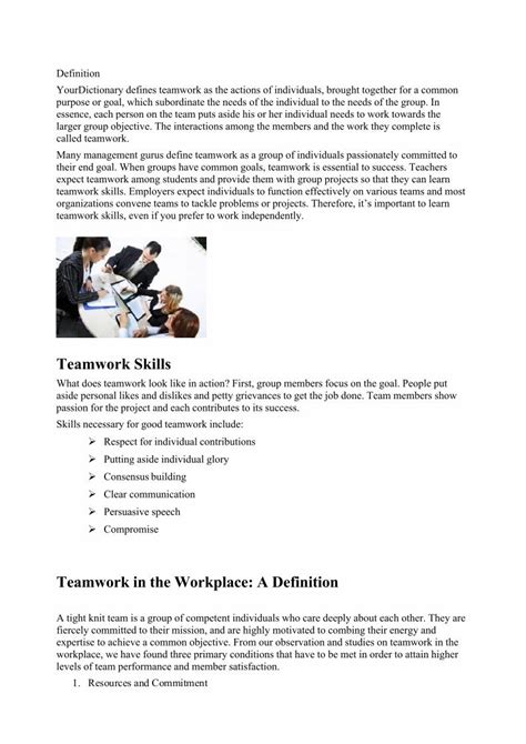 Pdf Definition Teamwork Dokumen Tips