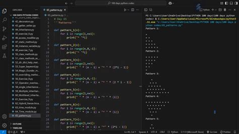 akhil on linkedin 100daysofpython 100daysofcode python patterns
