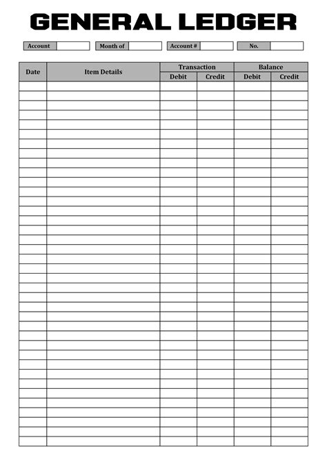 Free Printable Ledger Sheets Pdf Free Printable Ledger Sheets Pdf