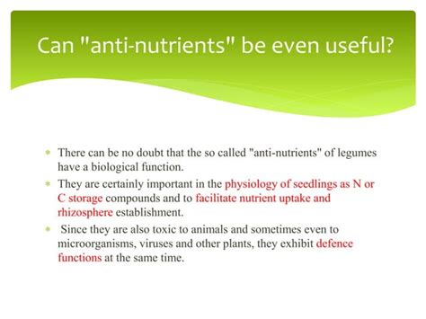 Antinutritional Factors In Pulses Pptx Healthy Cooking And Eating