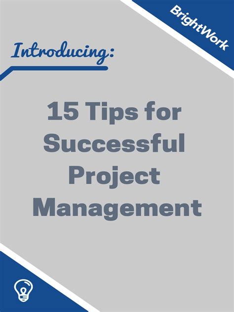 15 Tips For Successful Project Management Pdf Project Management Computing