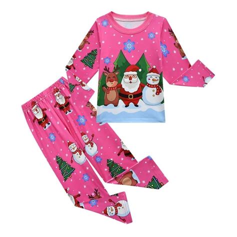 Pijamas De Navidad Para Niños Y Niñas Conjunto De Ropa De Navidad