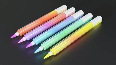 Premium Photo Blank Mockup Of A Set Of Seven Dualtipped Highlighters