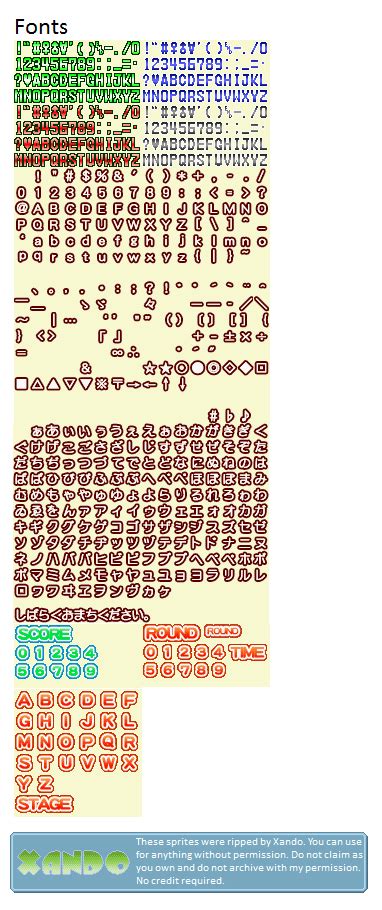 Ds Dsi Puzzle Bobble Ds Fonts The Spriters Resource