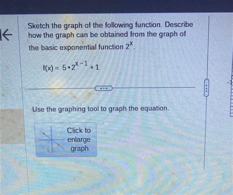 Solved Sketch The Graph Of The Following Function Describe