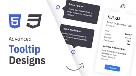 Advanced Html Css Tooltips Quick Tutorial Youtube