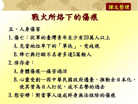 第八章 戰爭期的臺灣社會 第二節 戰爭體制下的臺灣人 Ppt Download