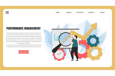Premium Vector Flat Design Concept Performance Management Statistical
