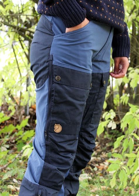 Fjällräven keb trousers curved w reg 555-520 dark navy-uncle blue- Nava ...
