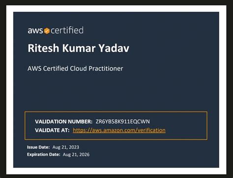 Ritesh Kumar Yadav On Linkedin Successfully Cleared The Aws Cloud Practitioner