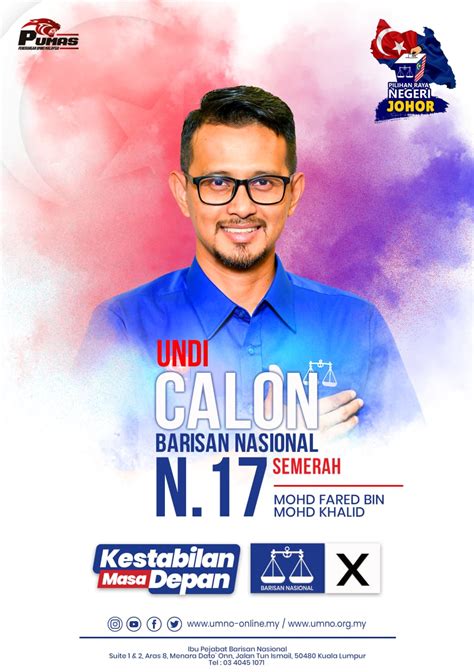 Calon Barisan Nasional PRN Johor 2022 UMNO Online