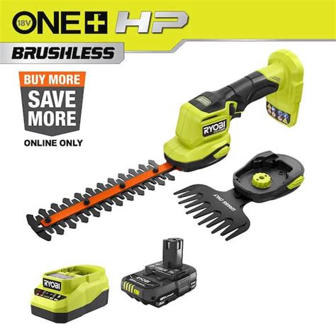 Ryobi One 18v Cordless Grass Shear And Shrubber Trimmer With 20 Ah