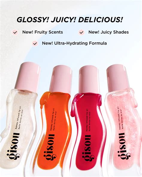 Gisou Lip Oil Glow Honey Infused Lanick Store
