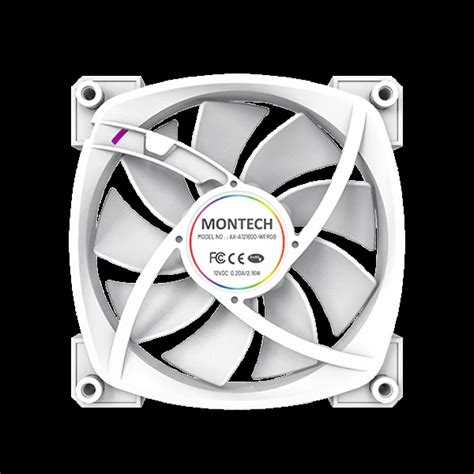 Montech AX Pwm Argb Cabinet Fan Single Pack White