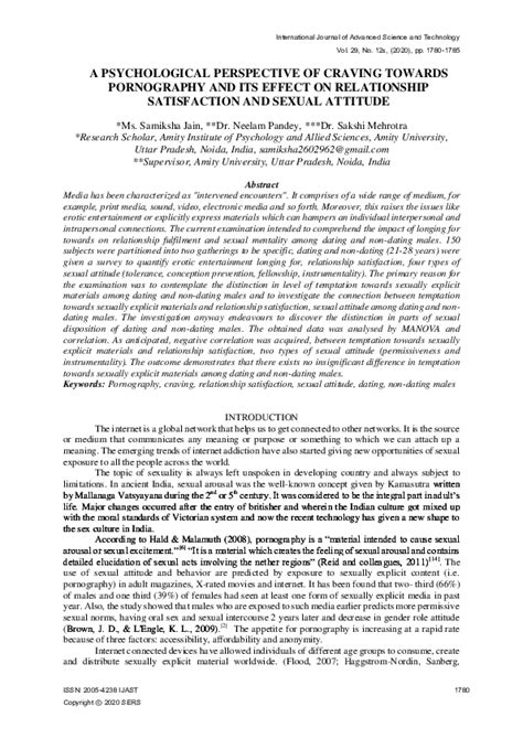 Pdf A Psychological Perspective Of Craving Towards Pornography And Its Effect On Relationship