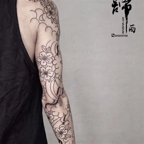 老传统樱花花臂 最最经典的题材纹身吧社区 纹身大咖
