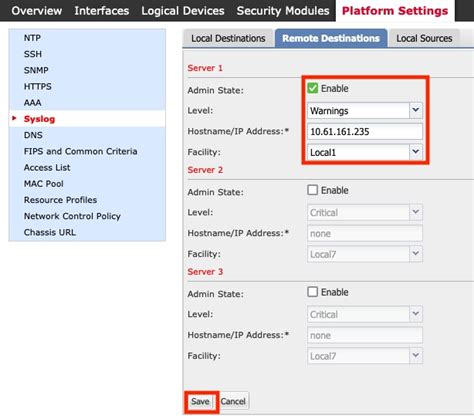Configure Syslog On Firepower Fxos Appliances Cisco
