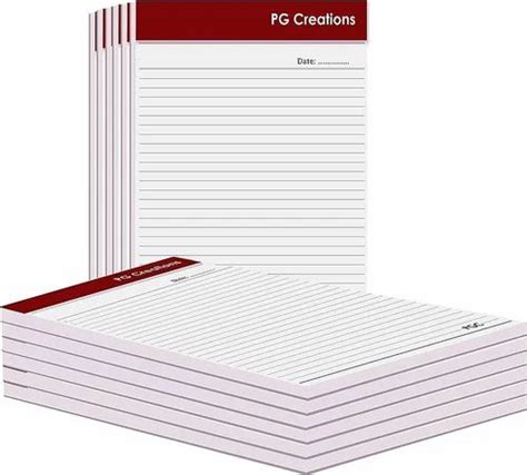 Notepad A4 Single Side Printing Service At Rs 25 Piece Notepad