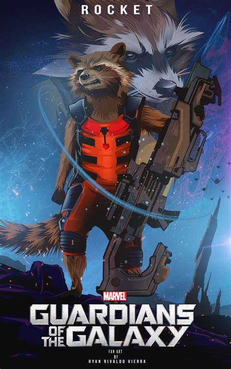 The Poster For Rocket Raccoons Movie Guardianss Of The Galaxy