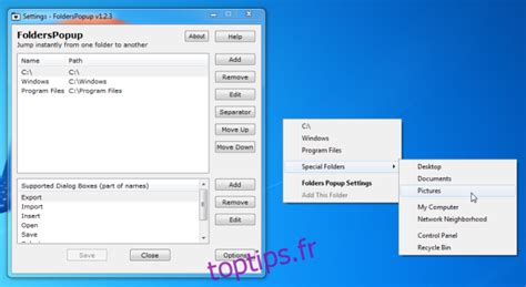 Ajouter Un Menu Contextuel De Clic Central Pour Accéder Aux Dossiers Sous Windows Toptipsfr