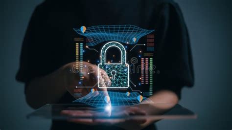 Businesswomen Protect Personal Information Cybersecurity Concept User Authentication System