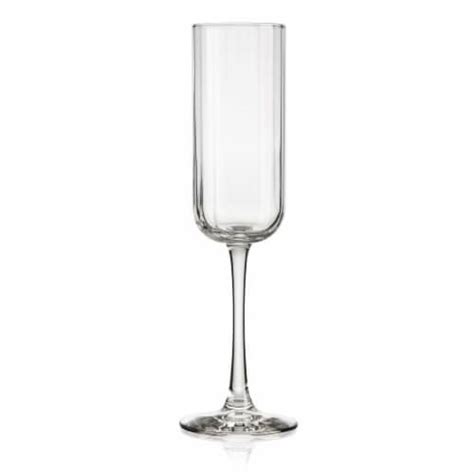 Libbey Paneled Champagne Flute Glasses 75 Ounce Set Of 4 Set Of 4