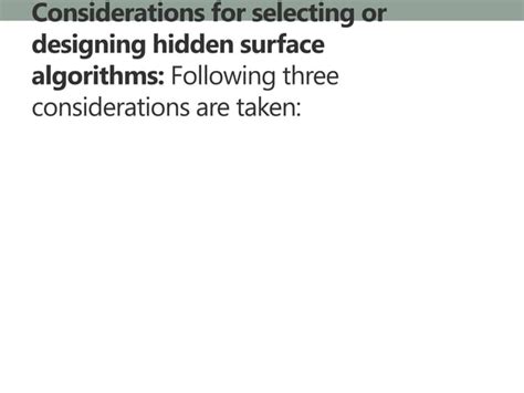 Hidden Surface Removal Methods Pptx
