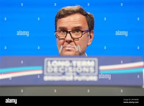 Chairman Of The Conservative Party Greg Hands Speaks During The