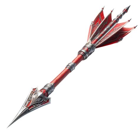 Plata Flecha Con Rojo Plumado Emplumado 59066750 Png