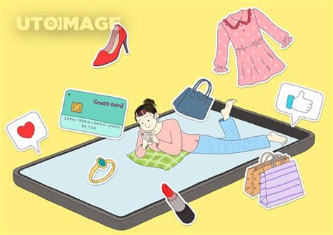 쇼핑과배송생활 001 Spai435 유토이미지 일러스트 사람 생활 소비자 소비 주문 구매 이벤트 결제 배송 배달 택배 운송 편리한 전신 여자