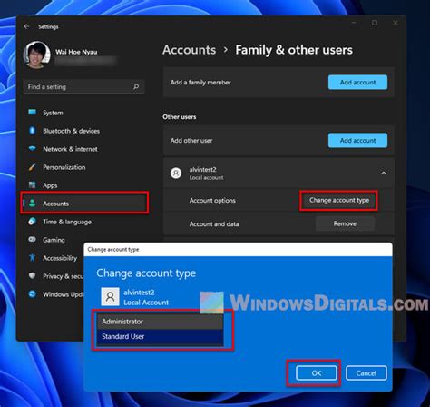 Give Admin Permission Rights To User In Windows 11 10