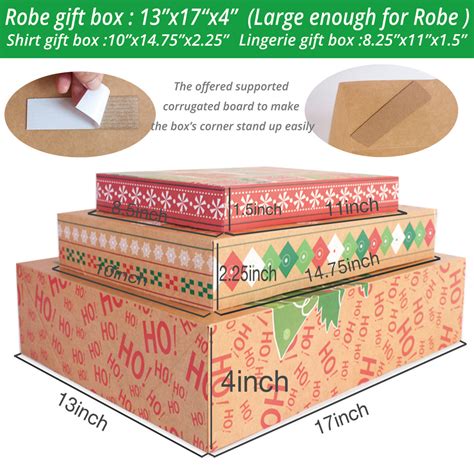 12 Kraft Christmas T Boxes With Lids For Clothes And 80 Count Foil